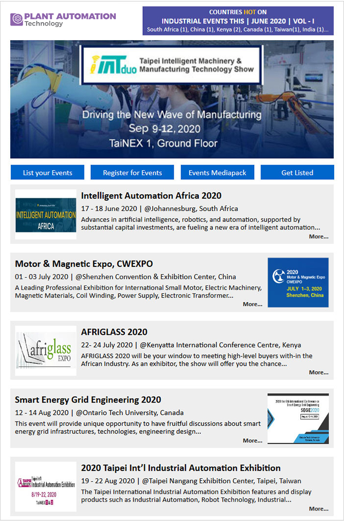 Automation Industry Events Newsletters Industrial Automation Events 